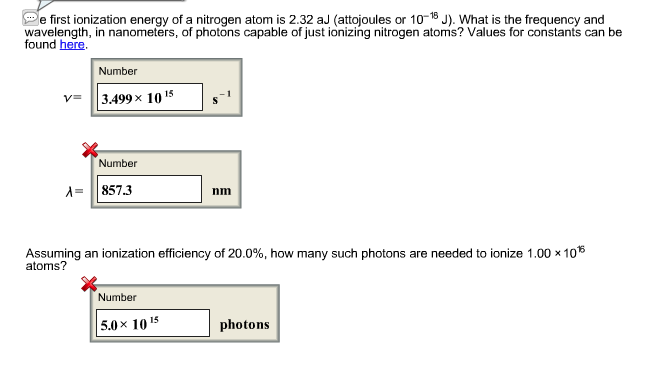 Solved The first ionization energy of a nitrogen atom is | Chegg.com