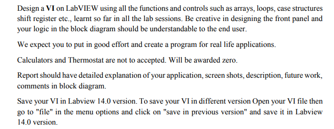 Design a VI on LabVIEW using all the functions and | Chegg.com