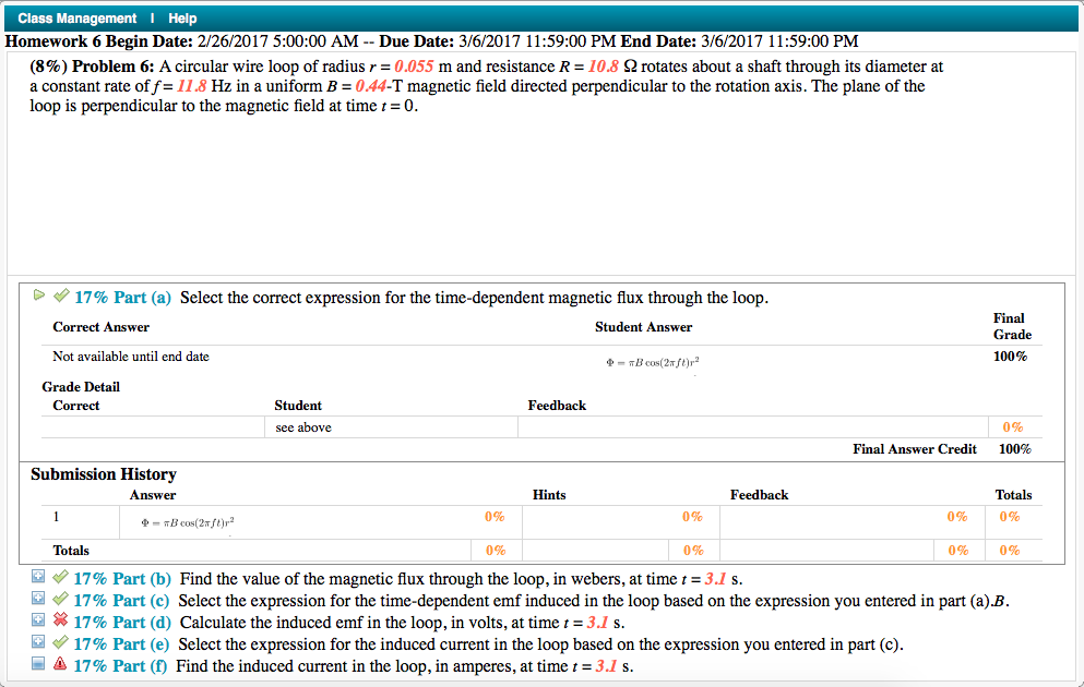 Solved Class Management I Help Homework 6 Begin Date: | Chegg.com