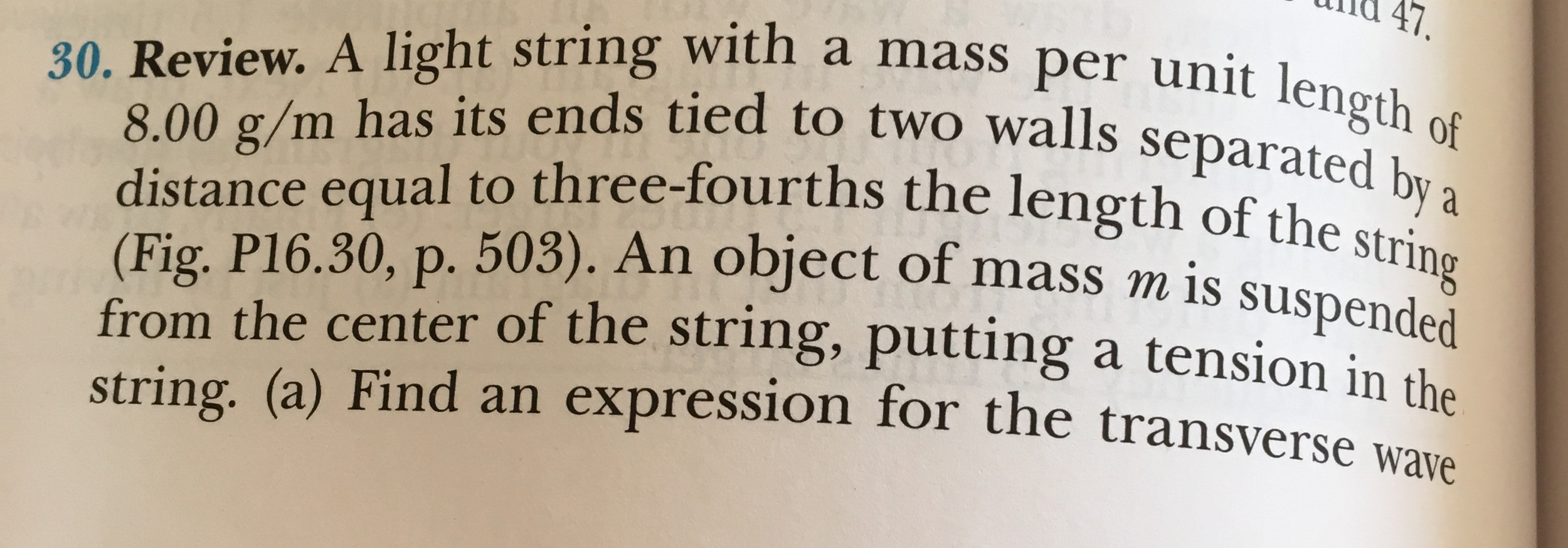 Solved A light string with a mass per unit length of 8.00 | Chegg.com