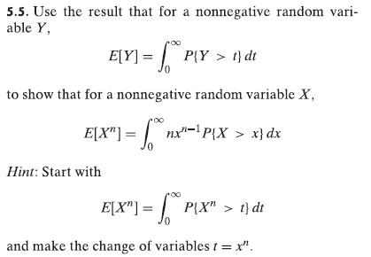 Solved Use the result that for a nonnegative random variable | Chegg.com