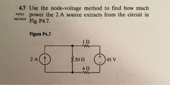 Solved Use the node-voltage method to find how much power | Chegg.com