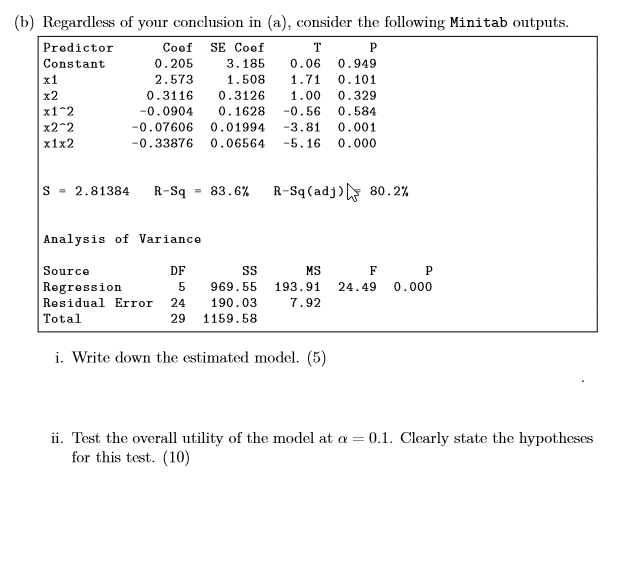 Solved (b) Regardless of your conclusion in (a), consider | Chegg.com