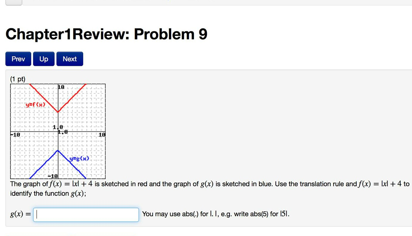 Solved The graph of f(x) = |x| +4 is sketched in red and the | Chegg.com