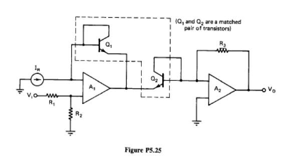 (Exponential converter or antilogarithmic converter) | Chegg.com
