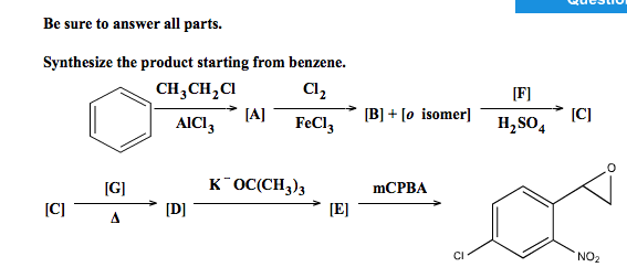 Solved Be sure to answer all parts. Synthesize the product | Chegg.com