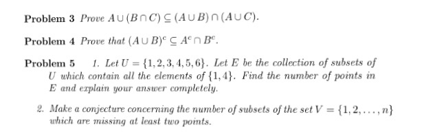 Solved Let U={1,2,3,4,5,6}. Let E be the collection of | Chegg.com