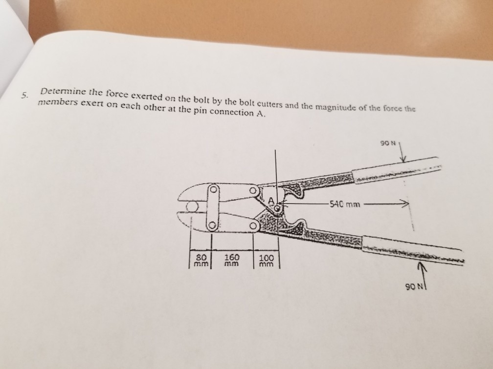 Solved Determine the force exerted on the bolt by the bolt | Chegg.com