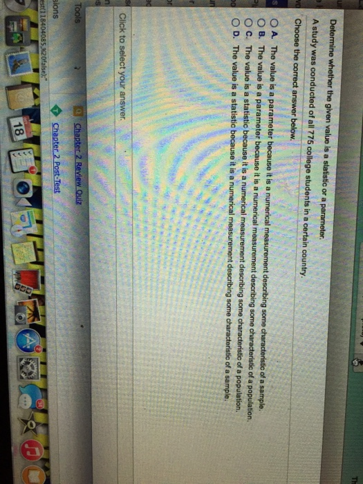 Solved Determine whether the given value is a statistic or a | Chegg.com Solved Determine whether the given value is a statistic or a | Chegg.com
