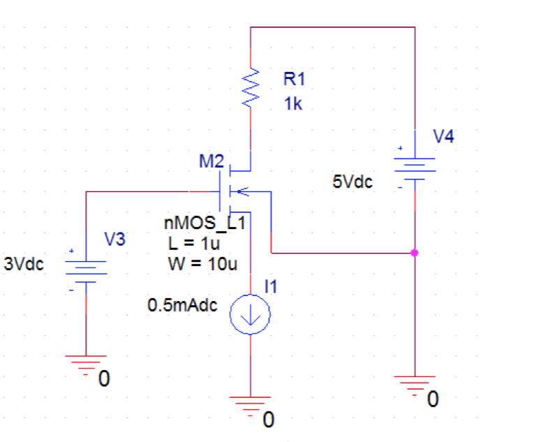 Solved Determine VGS, VDS, VDSAT, VT, gm and gmbs for the | Chegg.com
