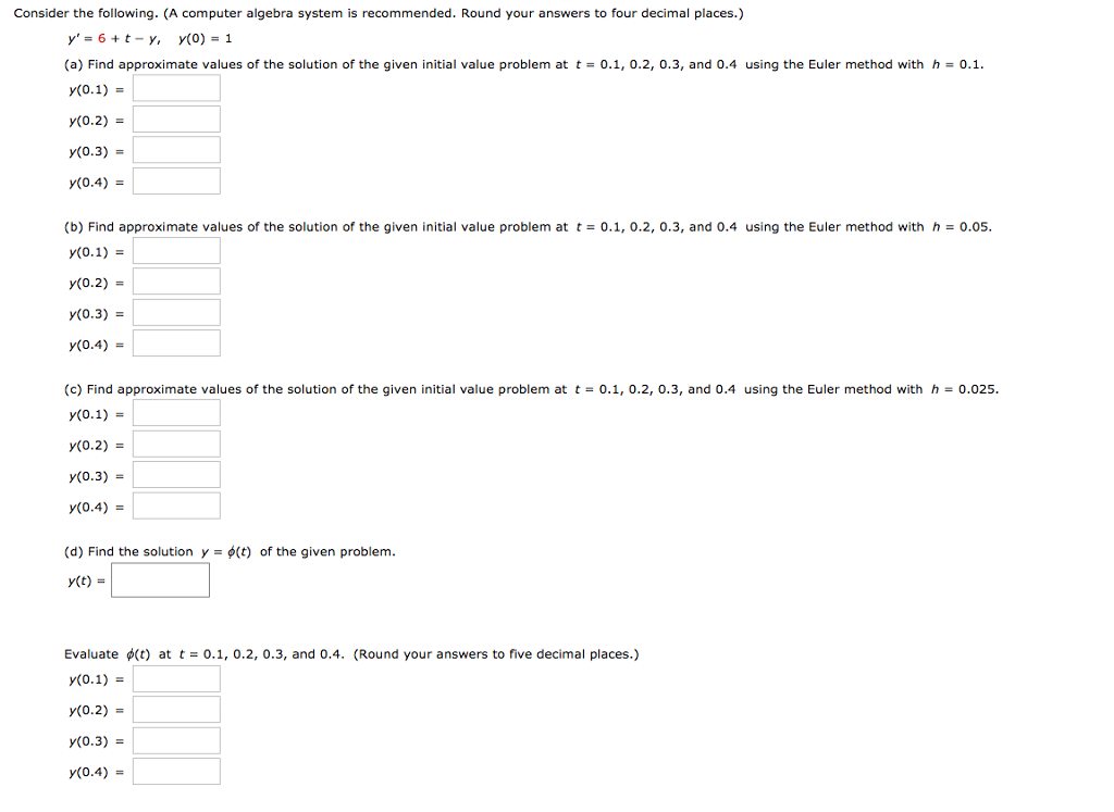 Solved Consider the following. (A computer algebra system is | Chegg.com