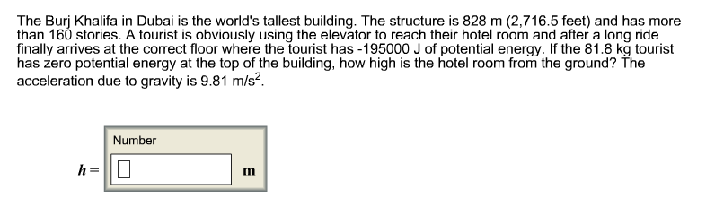 Solved The Burj Khalifa in Dubai is the world's tallest | Chegg.com