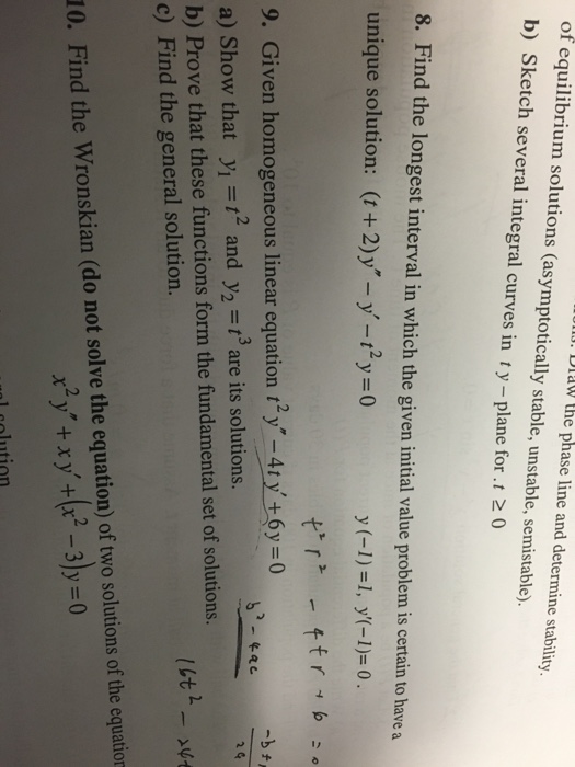 Solved Find the longest interval in which the given initial | Chegg.com