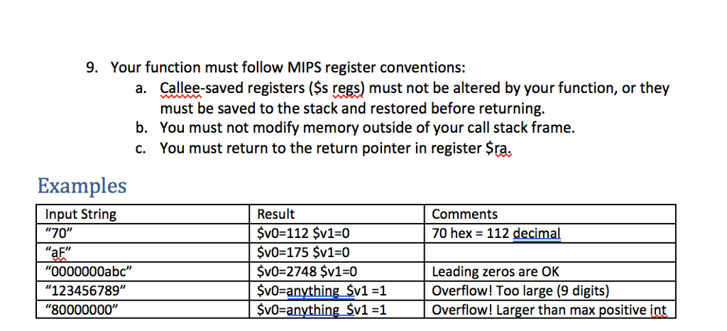 Write a function in MIPS assembly by using the | Chegg.com