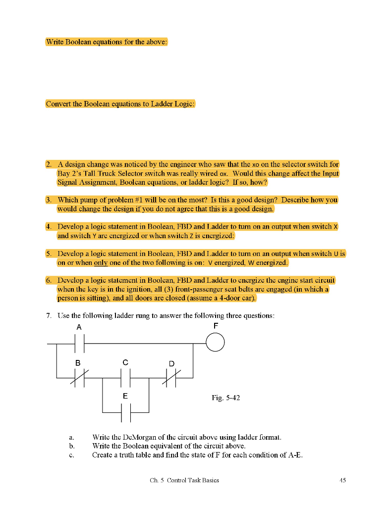 Solved Write Boolean Equations For The Above Convert The