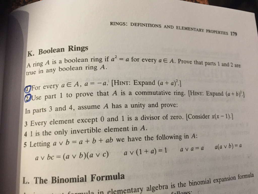 Solved Rings Definitions And Elementary Properties 179