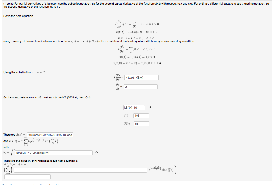 Solved For partial derivatives of a function use the | Chegg.com