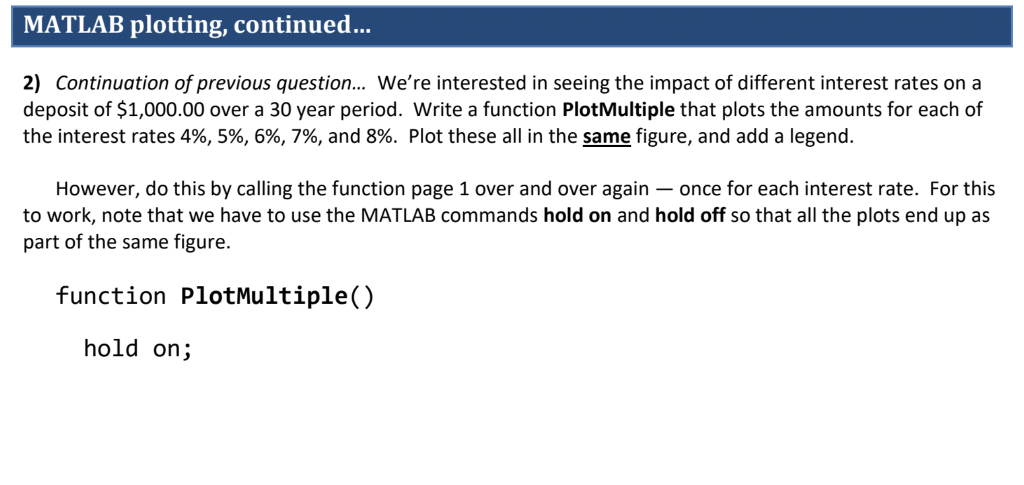 Solved Matlab Plotting Continued 2 Continuation Of 4874