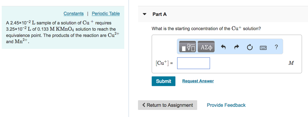 Solved Constants Periodic Table Part A A 2.45x10-2L sample | Chegg.com