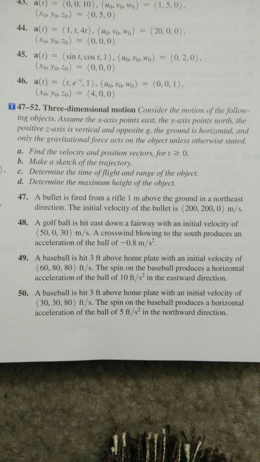 Solved a(t) = (0, 0, 10), (u_0, v_0, w_0) = (1, 5, 0), | Chegg.com