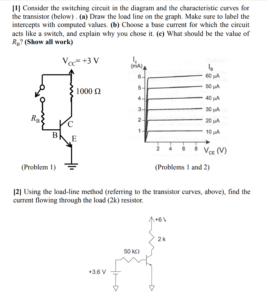 Solved [1] Consider the switching circuit in the diagram and | Chegg.com
