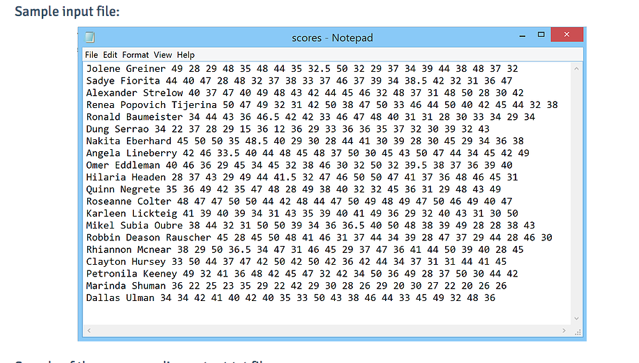 This is the test file and here's what should look | Chegg.com