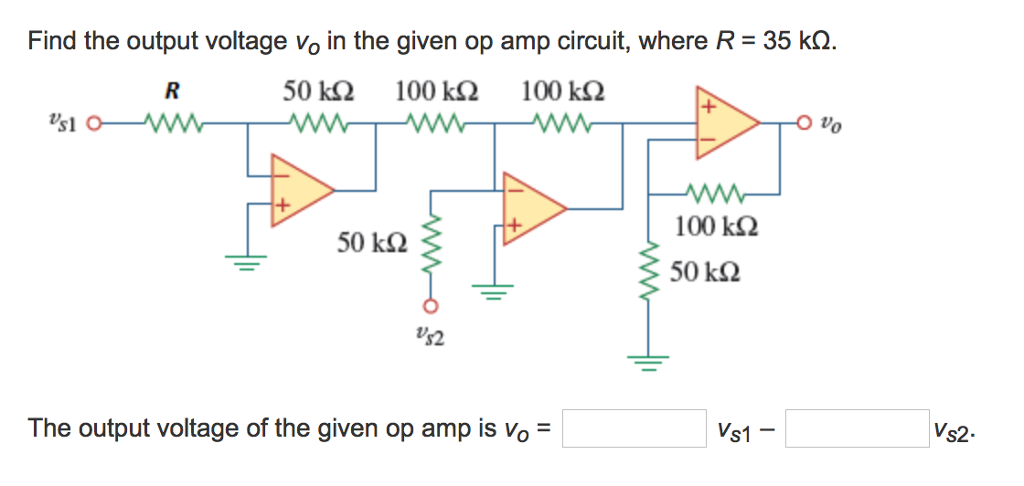 Solved Find the output voltage v_0 in the given op amp | Chegg.com