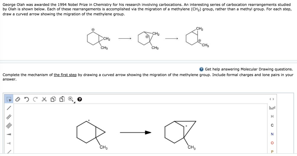Solved George Olah was awarded the 1994 Nobel Prize in | Chegg.com