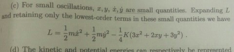 Solved this is Lagrangian for a systsm. How can we prove for | Chegg.com
