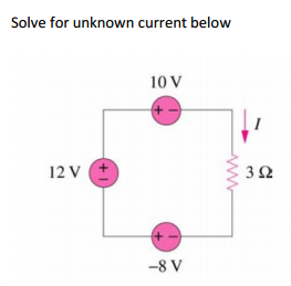 Solved Solve for unknown current below | Chegg.com