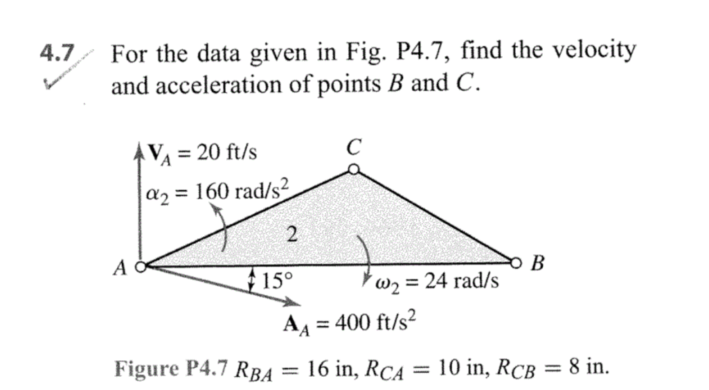 Solved For the data given in Fig. P4.7, find the velocity | Chegg.com