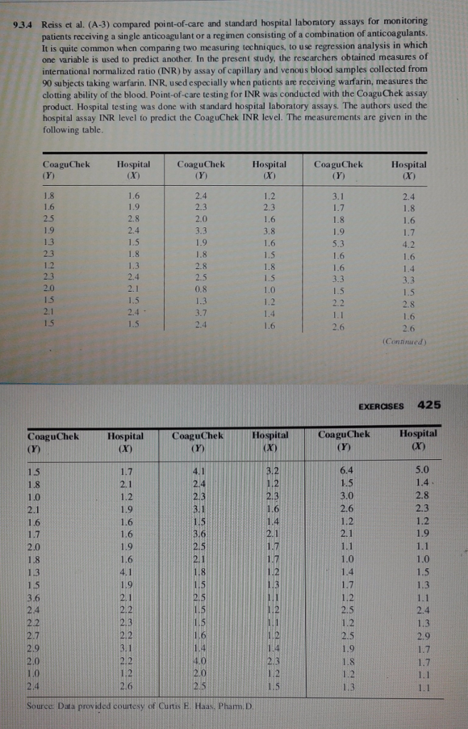 Solved 934 Reiss et al. (A-3) compared point-of-care and | Chegg.com