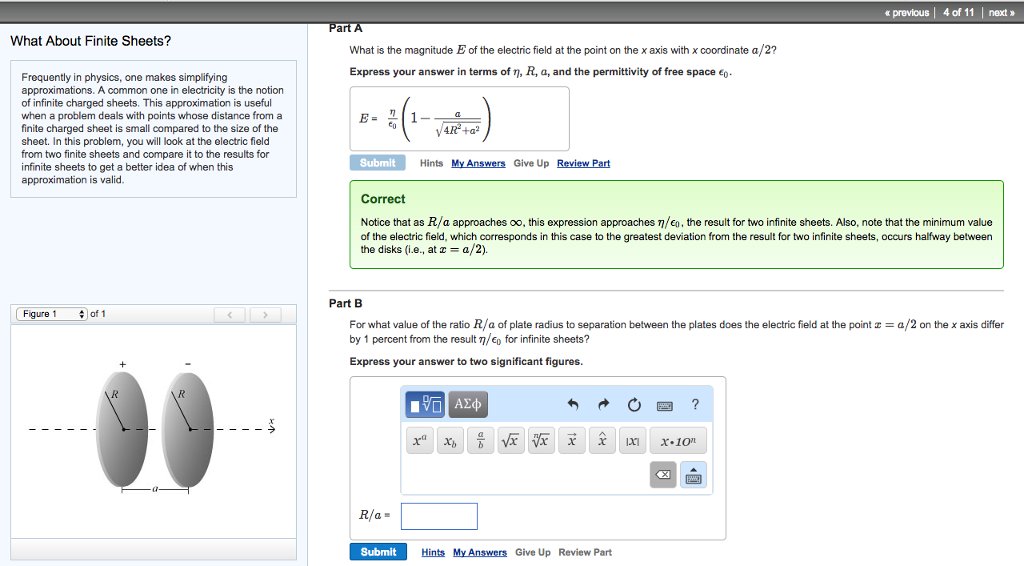 Solved What About Finite Sheets? Frequently in physics, one | Chegg.com