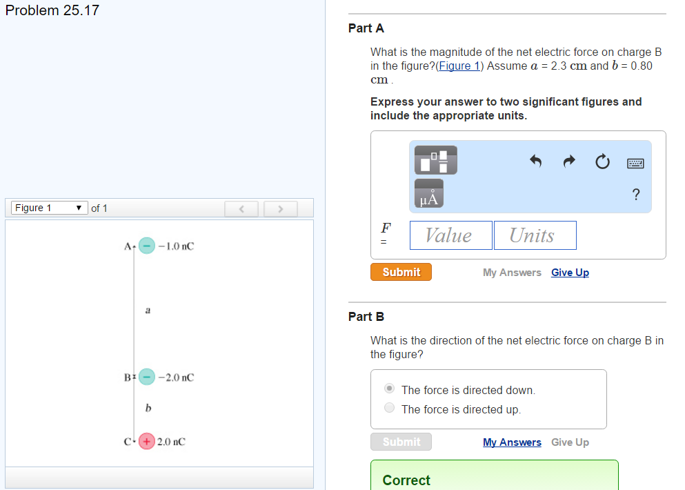 Solved What Is The Magnitude Of The Net Electric Force On