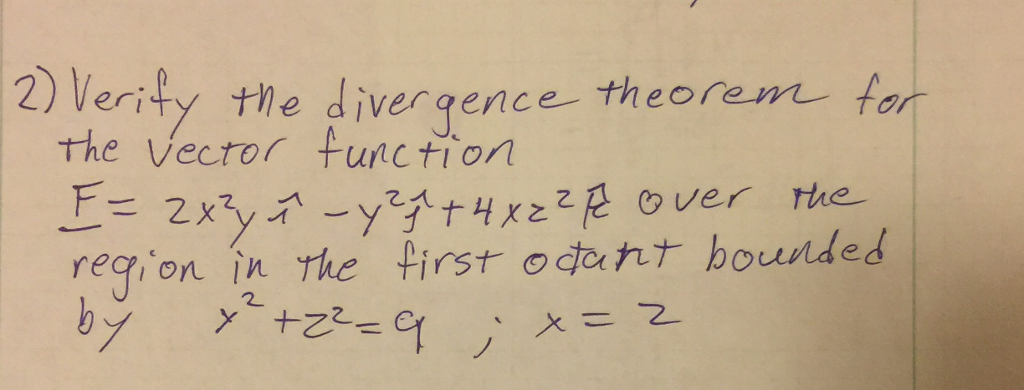 Solved Verify the divergence theorem for the vector function | Chegg.com
