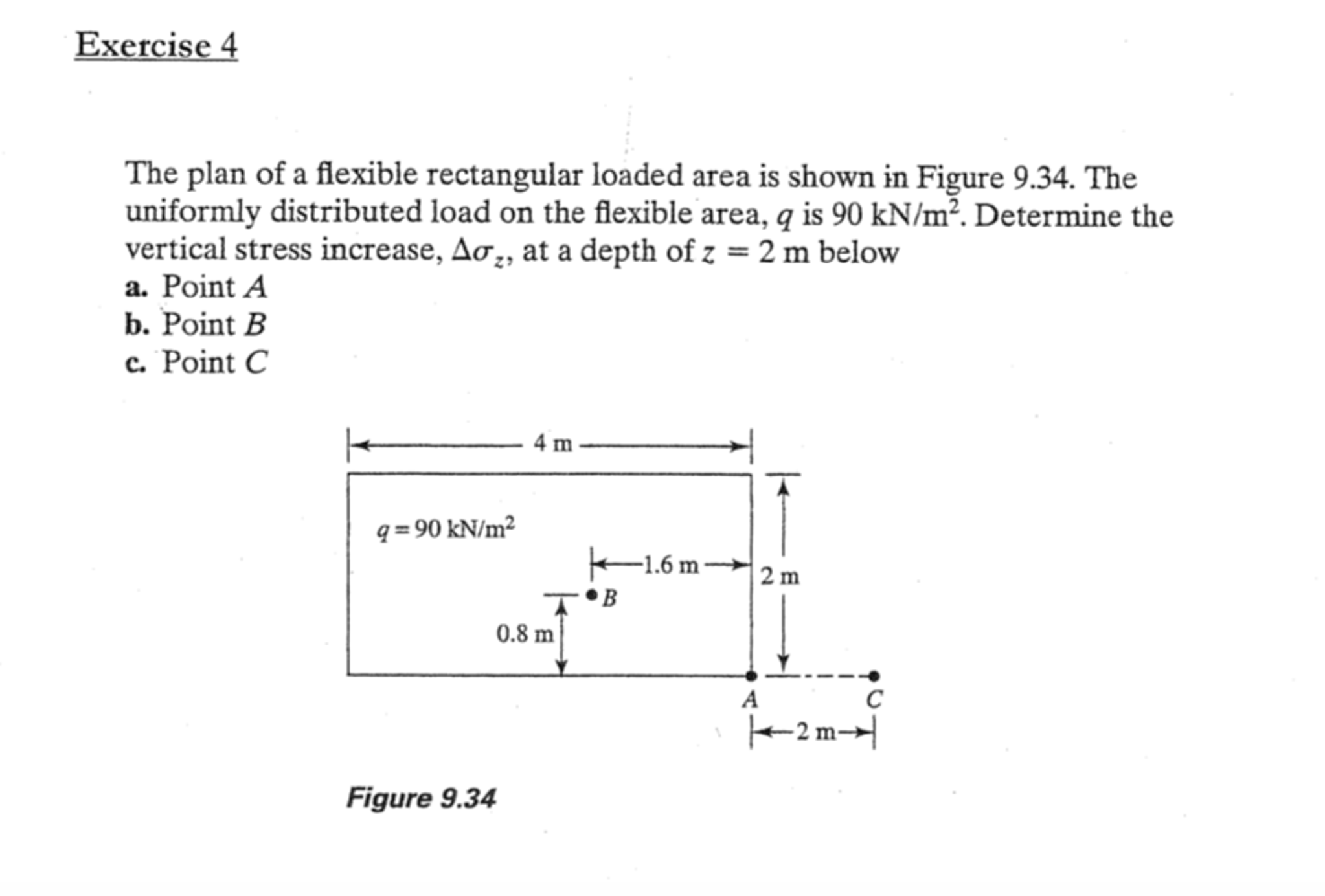 Solved The plan of a flexible rectangular loaded area is | Chegg.com