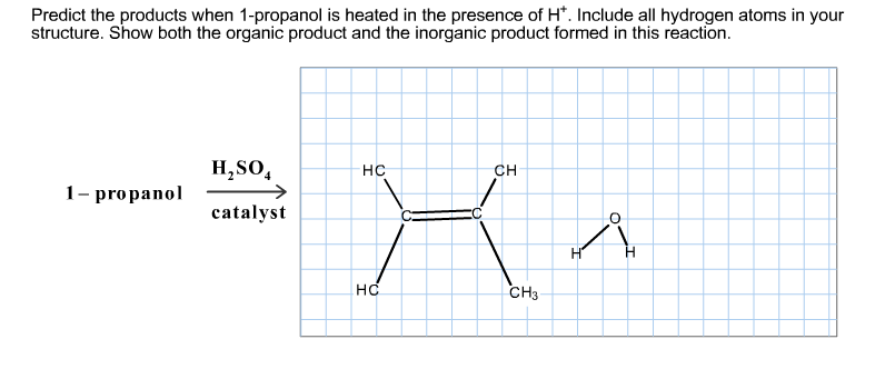 Solved Predict the products when 1-propanol is heated in the | Chegg.com