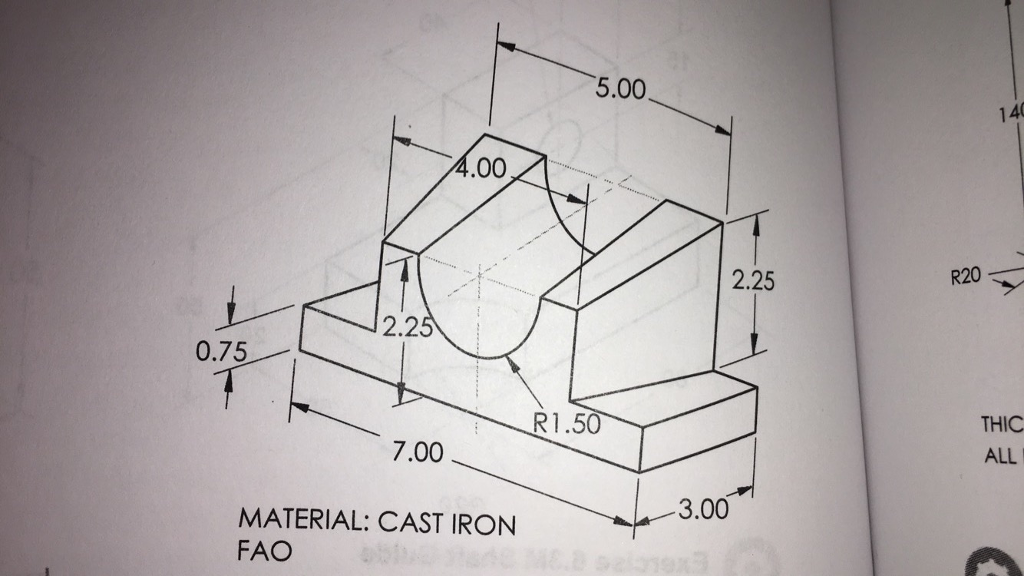 Solved draw the three standard views of the following | Chegg.com
