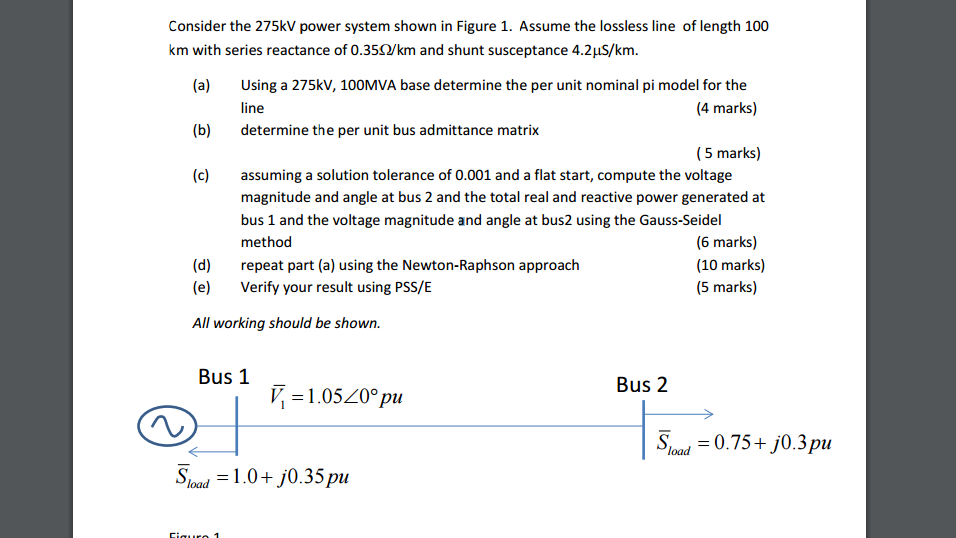 Solved Consider the 275kV power system shown in Figure 1. | Chegg.com