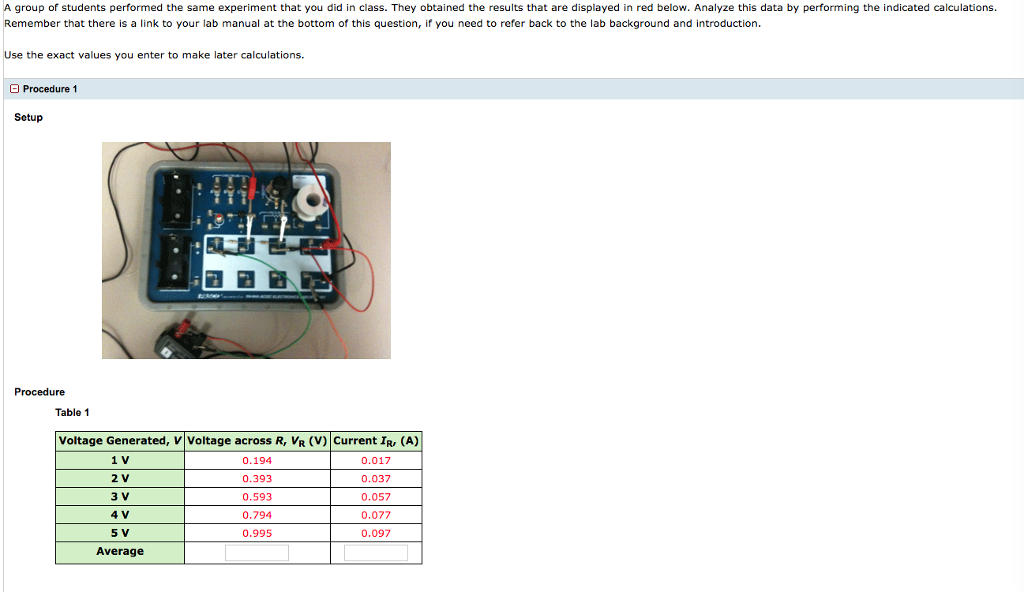 Solved A group of students performed the same experiment | Chegg.com