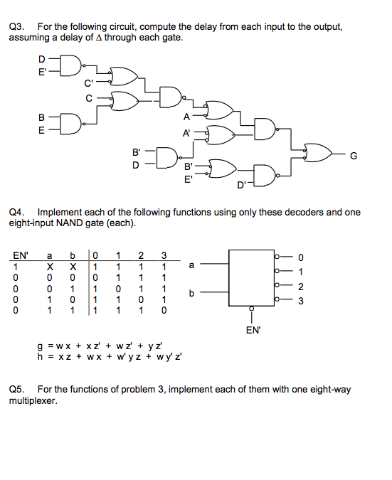 Solved d) (20) Implement it with two active high decoders | Chegg.com