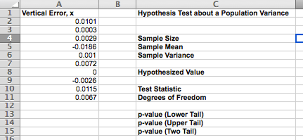 Solved 1 2 Vertical Error, x Hypothesis Test about a | Chegg.com
