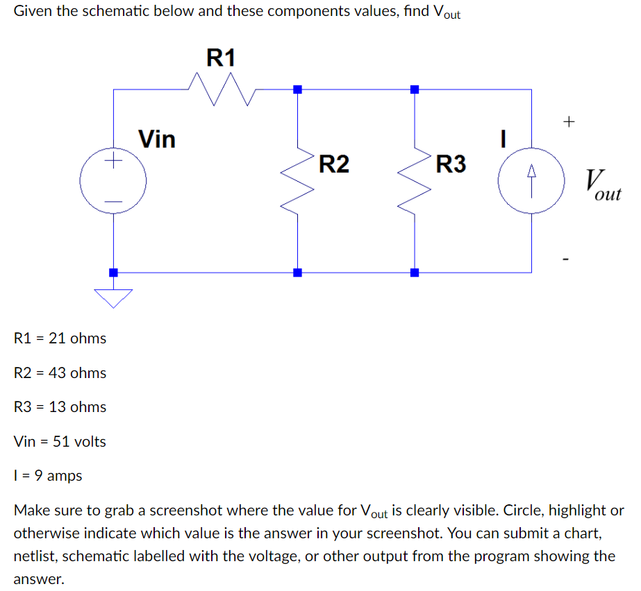 Solved Given the schematic below and these components | Chegg.com
