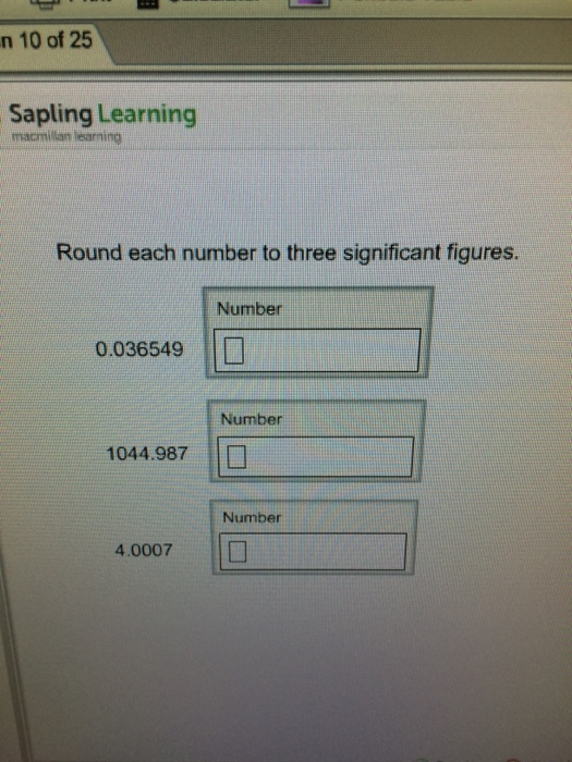 Solved Round each number to three significant figures. | Chegg.com