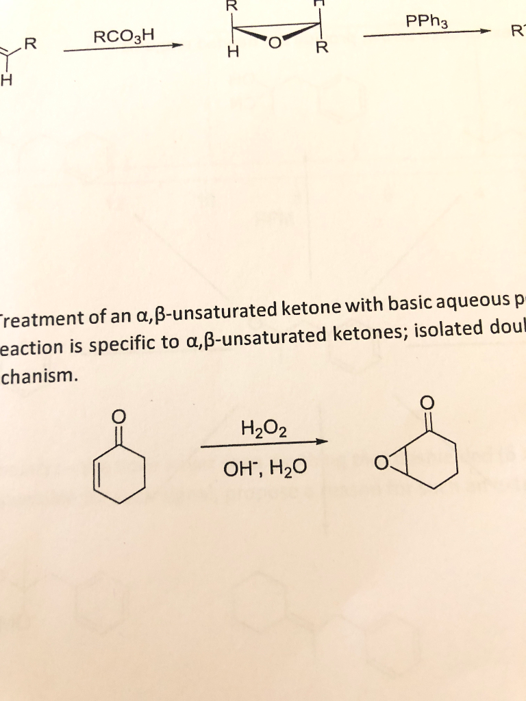 Solved PPh3 R RCO3H reatment of an α,β-unsaturated ketone | Chegg.com