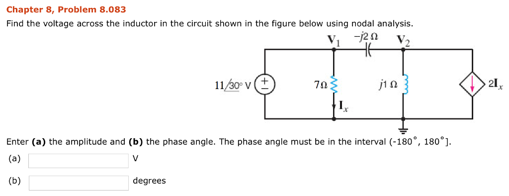 Solved Find the voltage across the inductor in the circuit | Chegg.com
