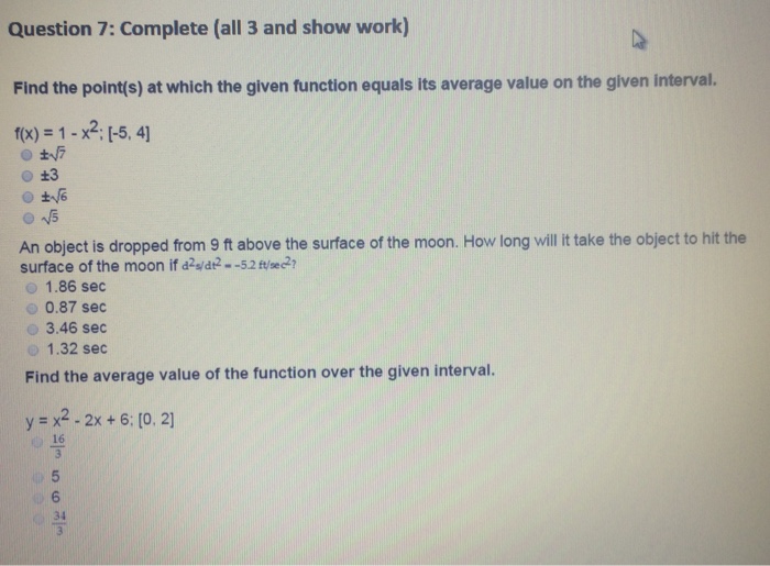 Solved Find the point(s) at which the given function equals | Chegg.com