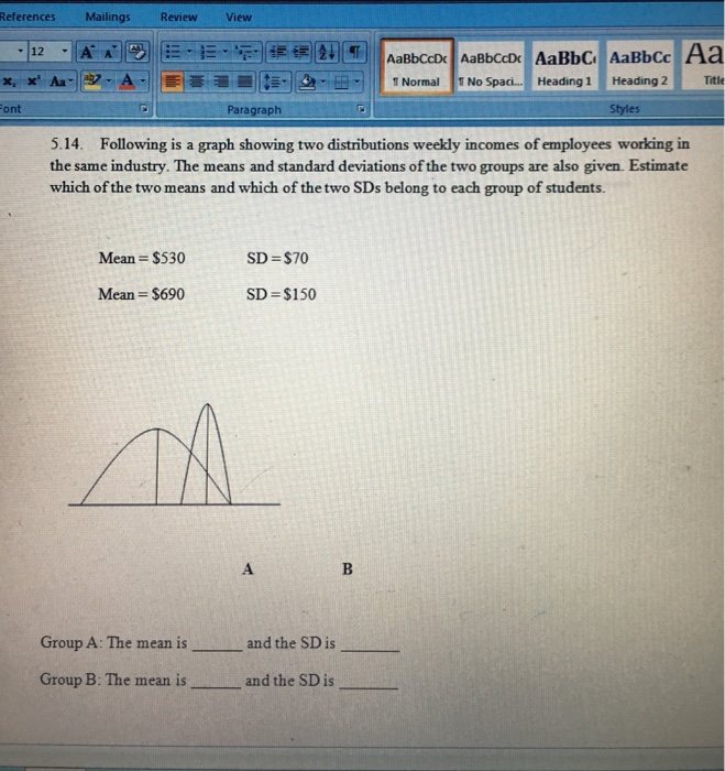 Solved Following is a graph showing two distributions weekly | Chegg.com