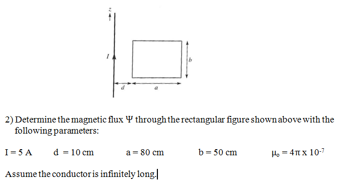Solved Determine the magnetic flux Psi through the | Chegg.com
