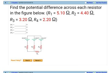 Solved Find the potential difference across each resistor in | Chegg.com
